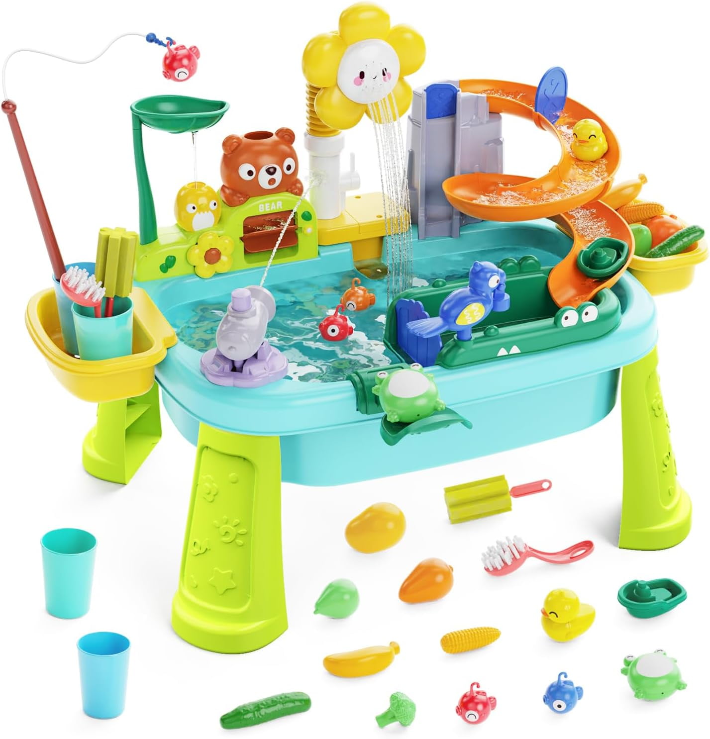 Water Table for Toddlers 1-3, Water Table for Kids Ages 4-8 with Pump ...