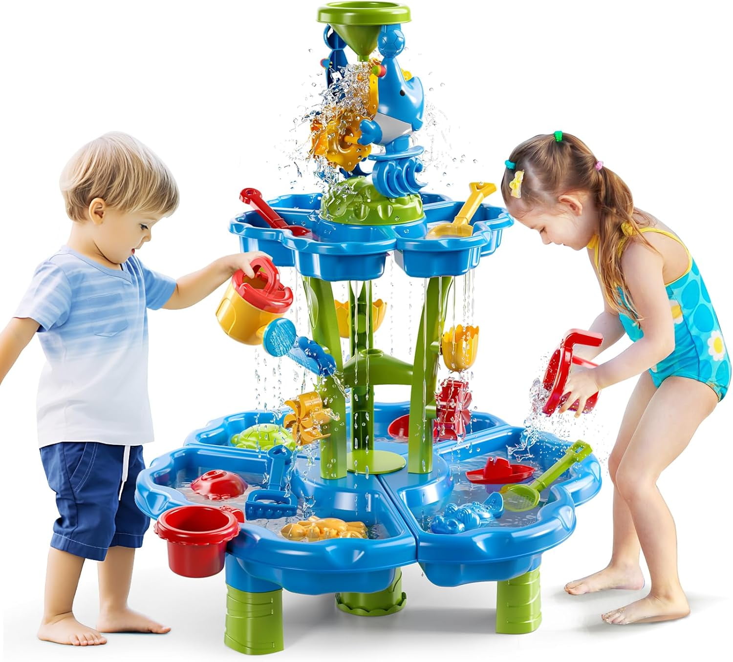 Water Table for Toddlers 3-5, Kids Sand Water Table, Water and Sand ...