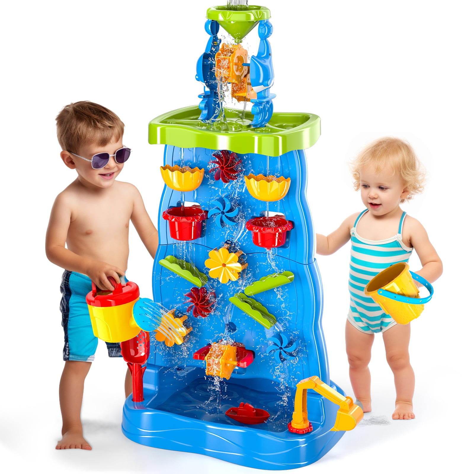 Water Table Waterfall Maze like Wall Double-Sided Water Sand Table ...
