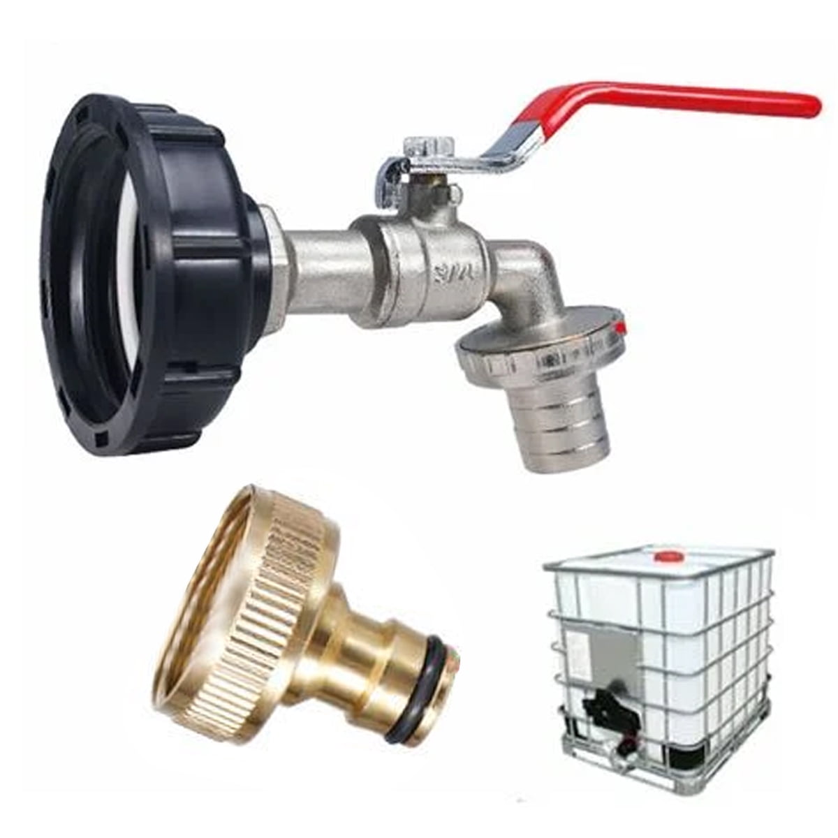 Water Tank Adapter Ibc Threaded Connector, Water Tank Faucet 1000L ...