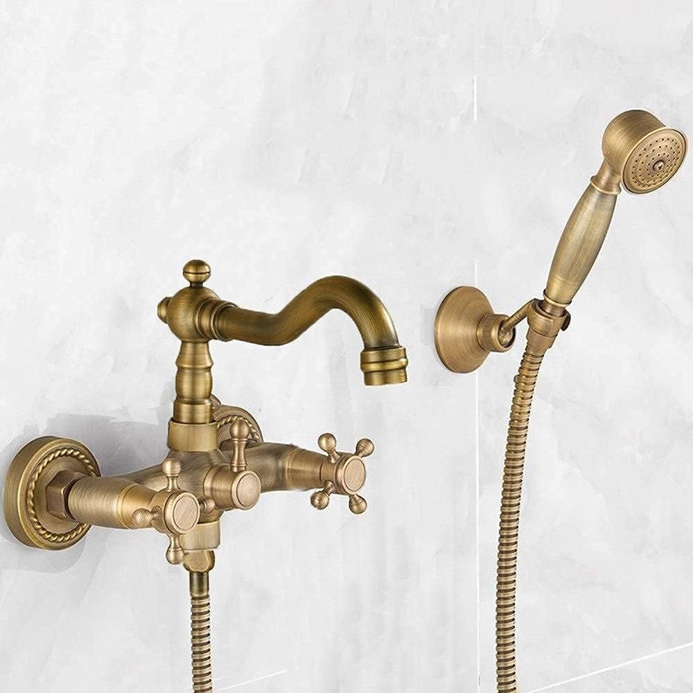 -Water Taps,Faucets,All Bronze Take a Shower Bathroom Faucet Triple Hot ...