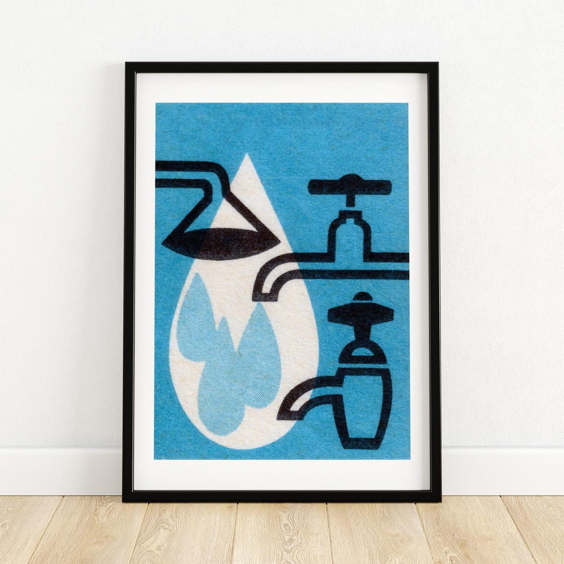 Water Taps - Matchbox Print - Aesthetic Wall Art - Vintage Bathroom Art ...
