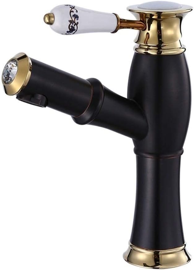 -Water Taps,Telespull Mixer Tap Bathroomque Sink Spray Hot and Cold ...