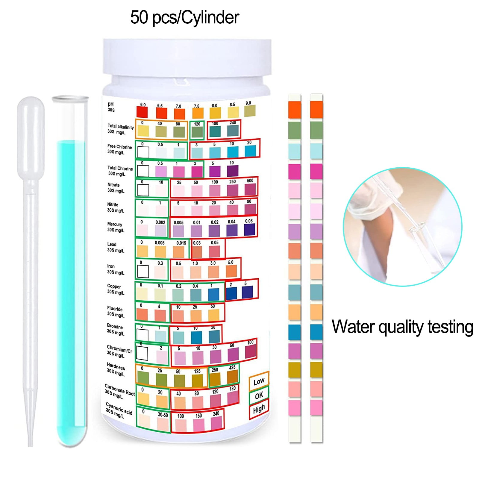Water Test Strips 16 In 1 Water Test Strips Kit For Home Use Drinking ...