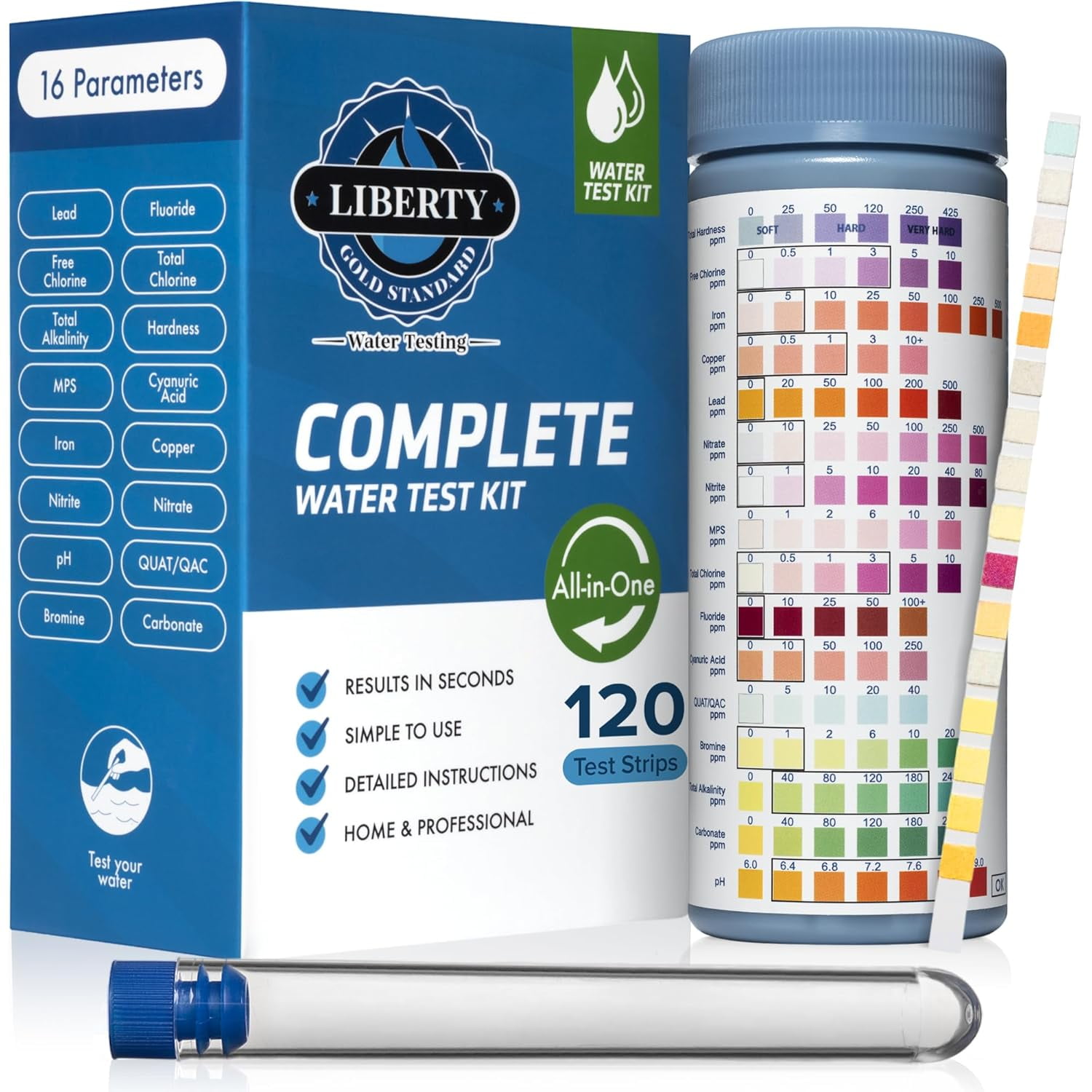 © Water Testing Strips (121-Piece Kit) All-in-One Test for Home ...