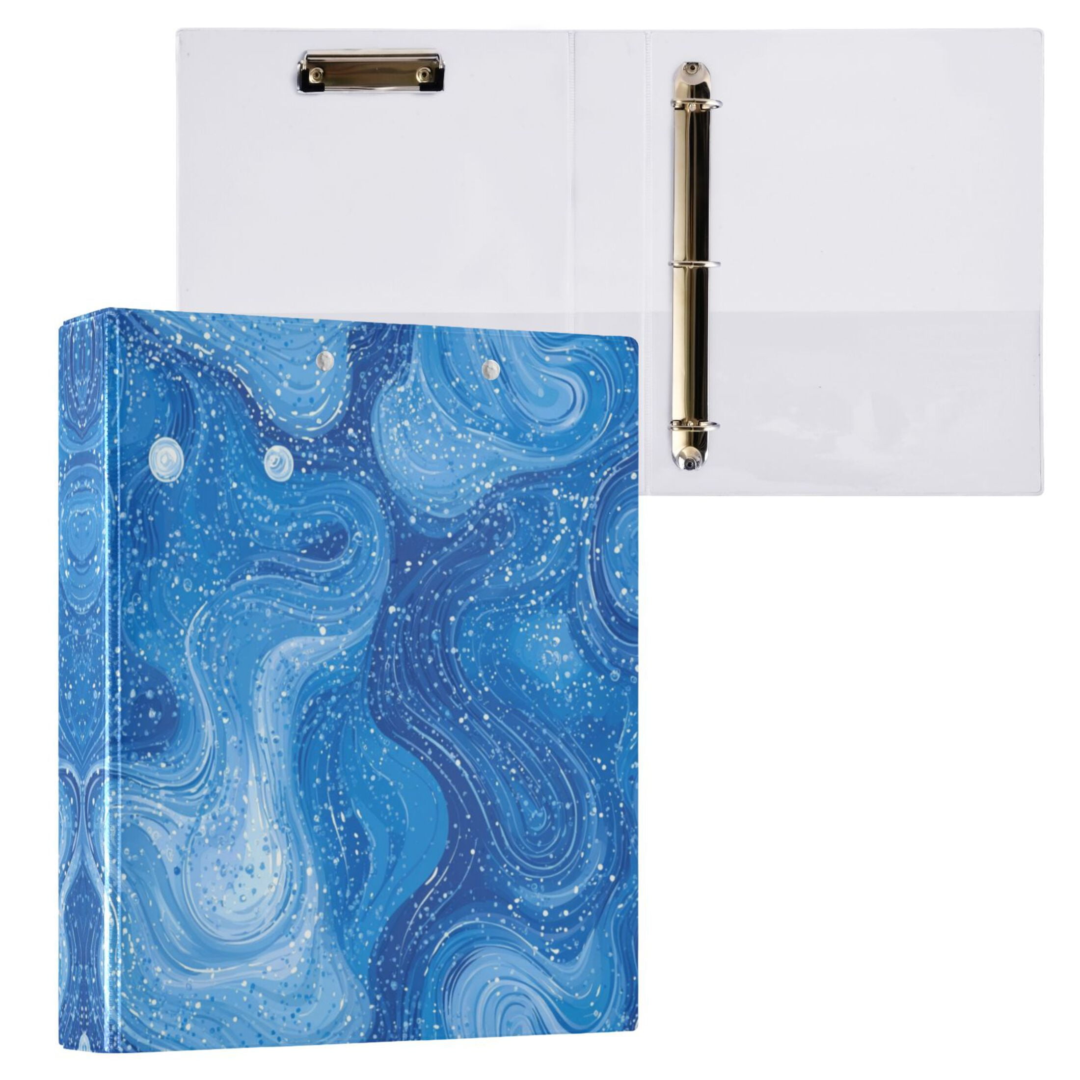 Water Texture Background 3 Ring Hardcover Binders 1.5in Round Rings for ...
