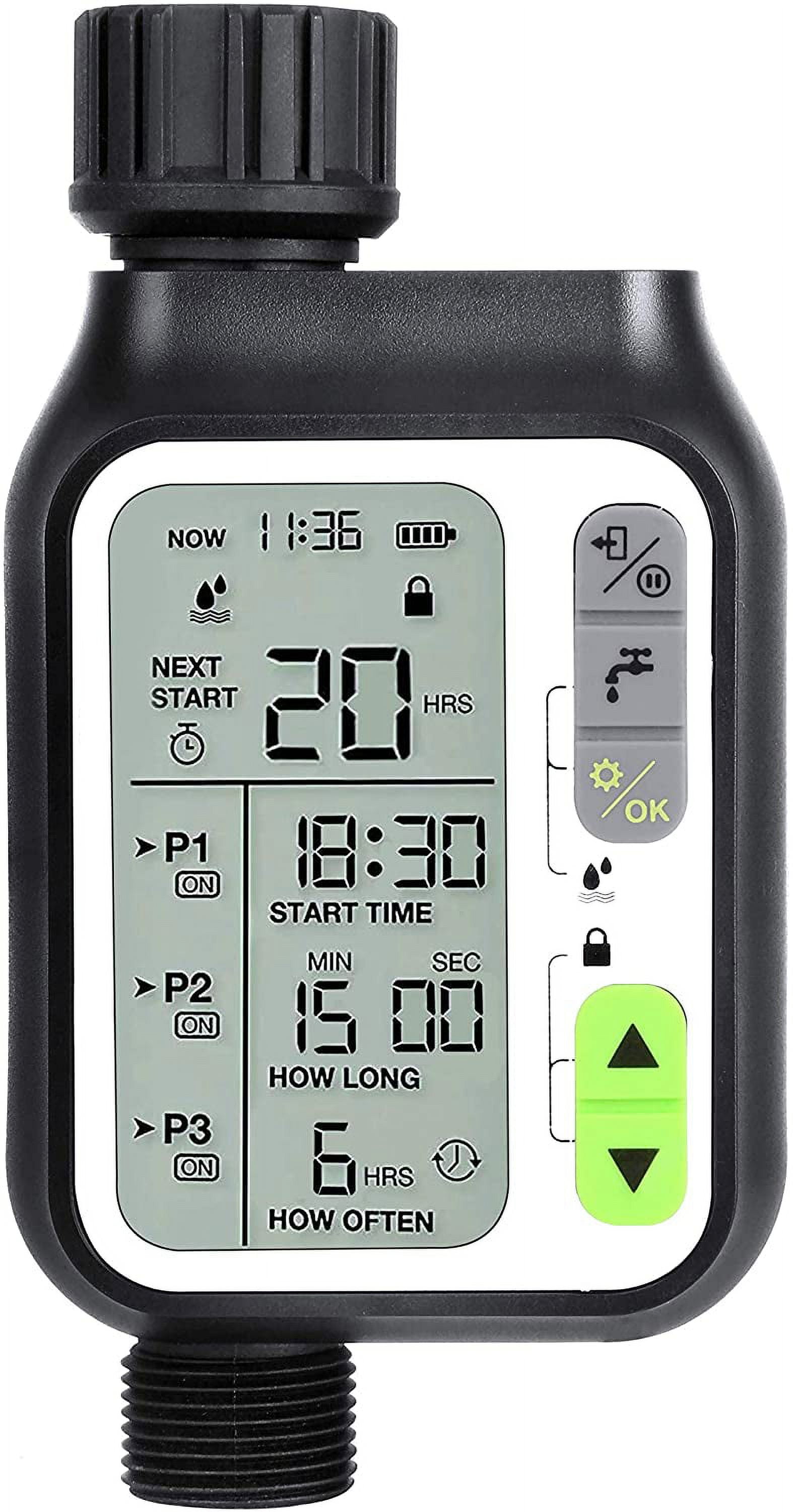 Water Timer,Automatic Watering Timer With 3 Separate Irrigation Systems ...