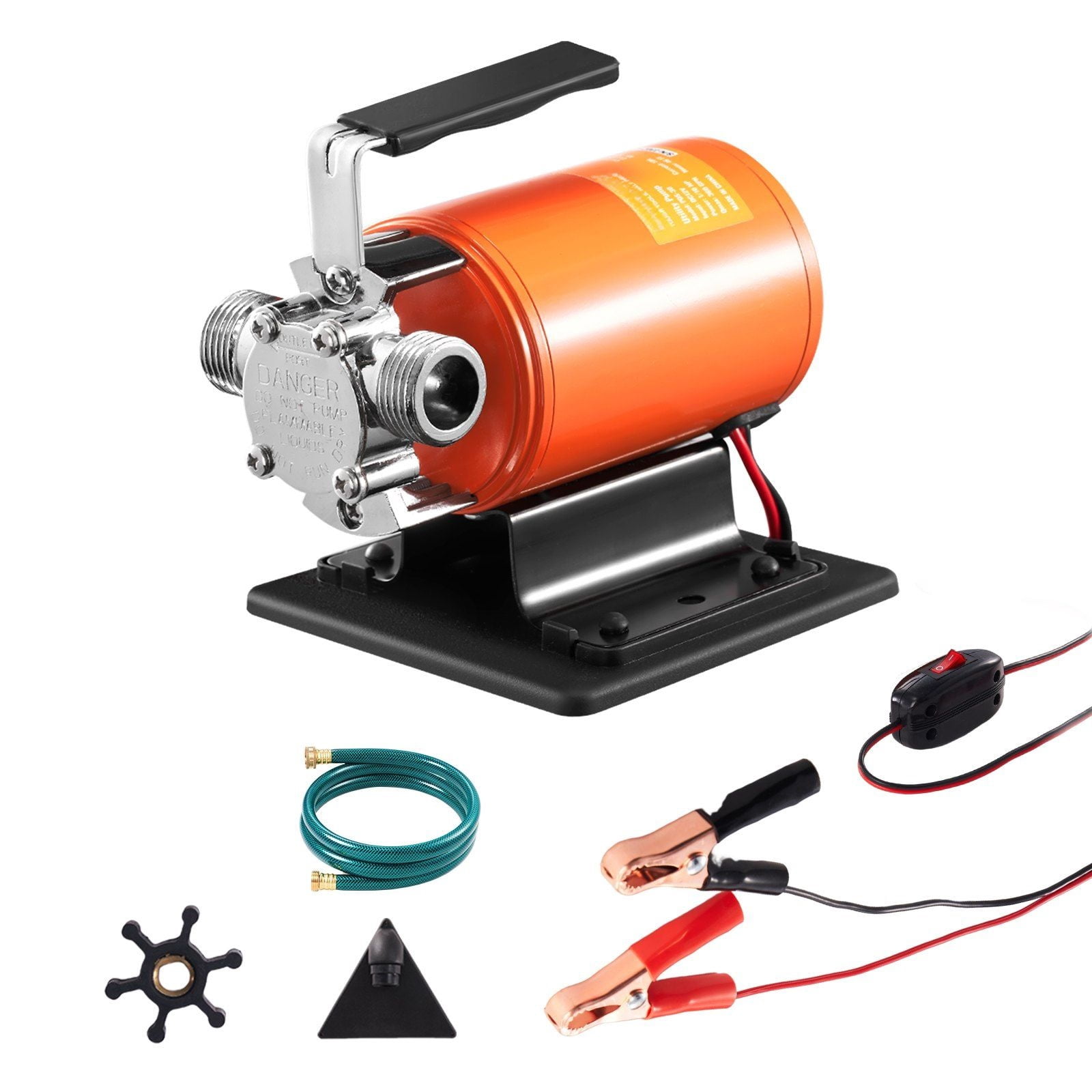 Water Transfer Pump 12V DC 360 GPH, Portable Electric Utility Pump Kit ...