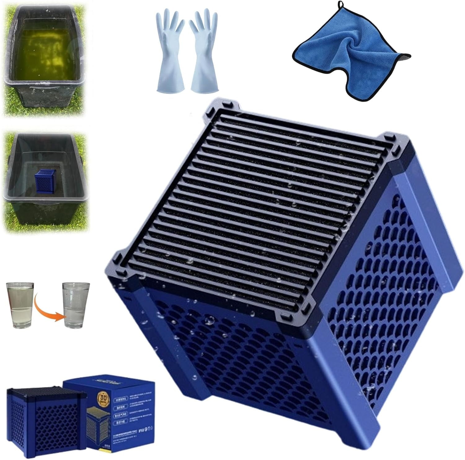 Water Trough Filter, New Eco-Aquarium Water Trough Purifier Cube, Super ...