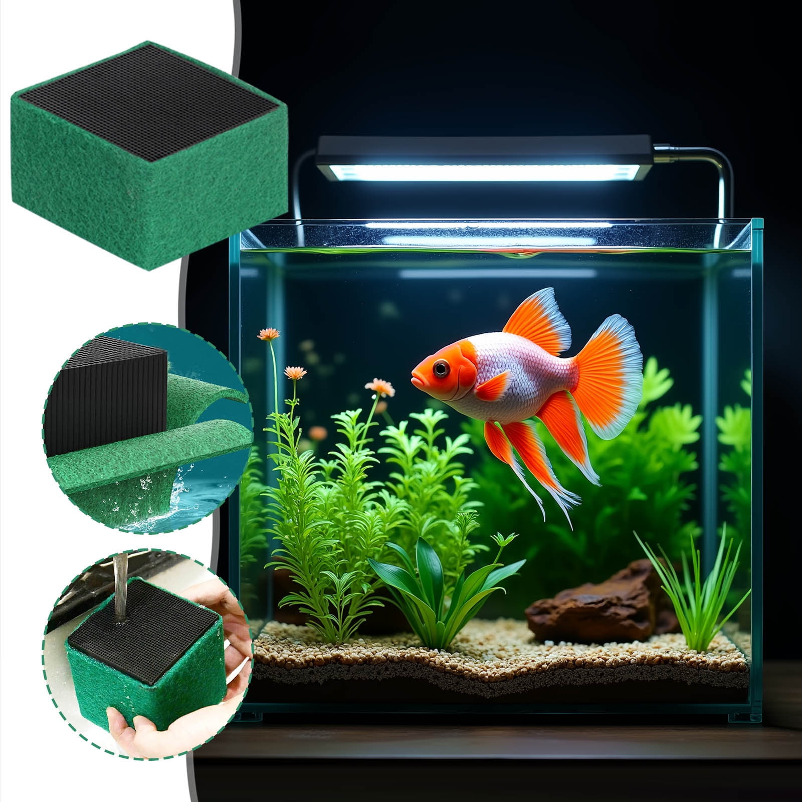 Water Trough Purifier Cube Aquarium Filter Fish Tank Water Purifier ...