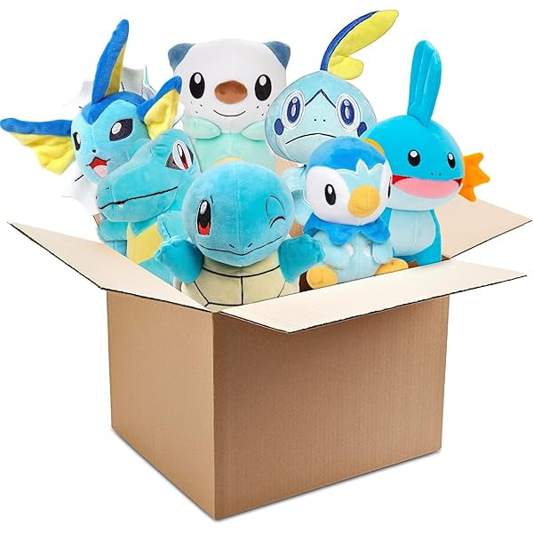 Water Type 8" Plush Mystery Blind Box 3-Pack - Receive 3 Assorted ...
