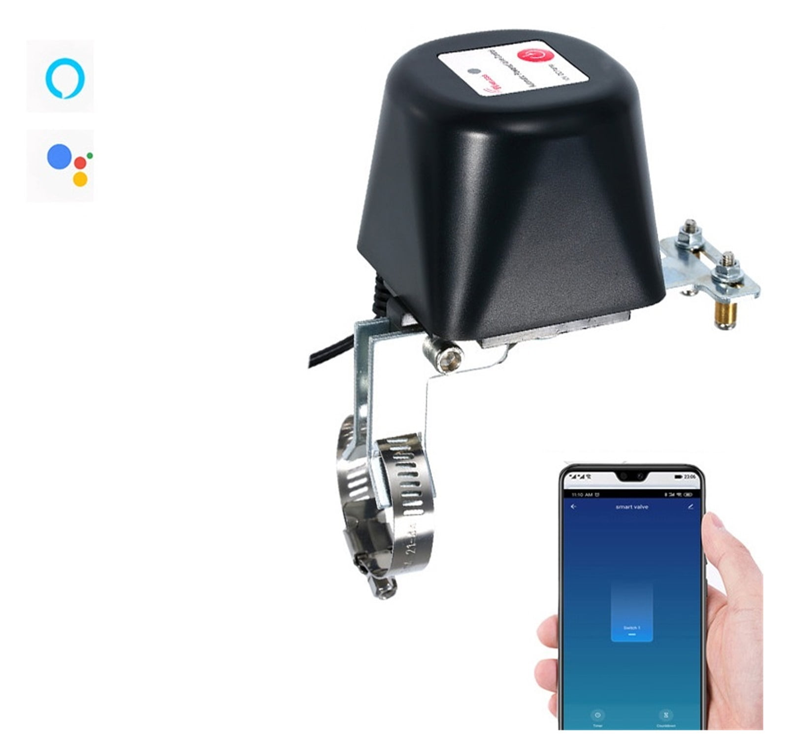 Water Valve Auto Control Smart Gas Valve Remote Control Vioce Control ...