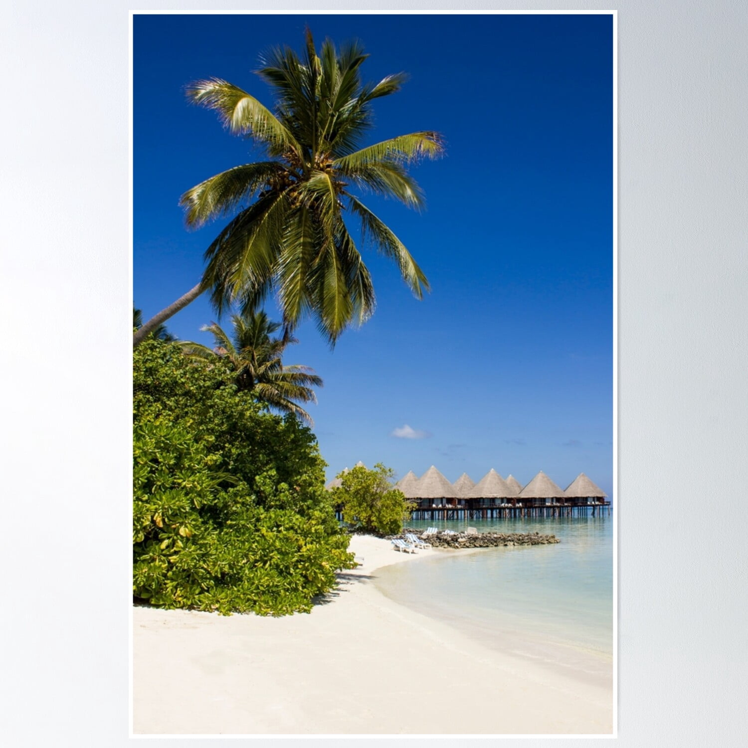 Water Villas In The Maldivian Atolls - Eden On Earth Poster Wall Art ...