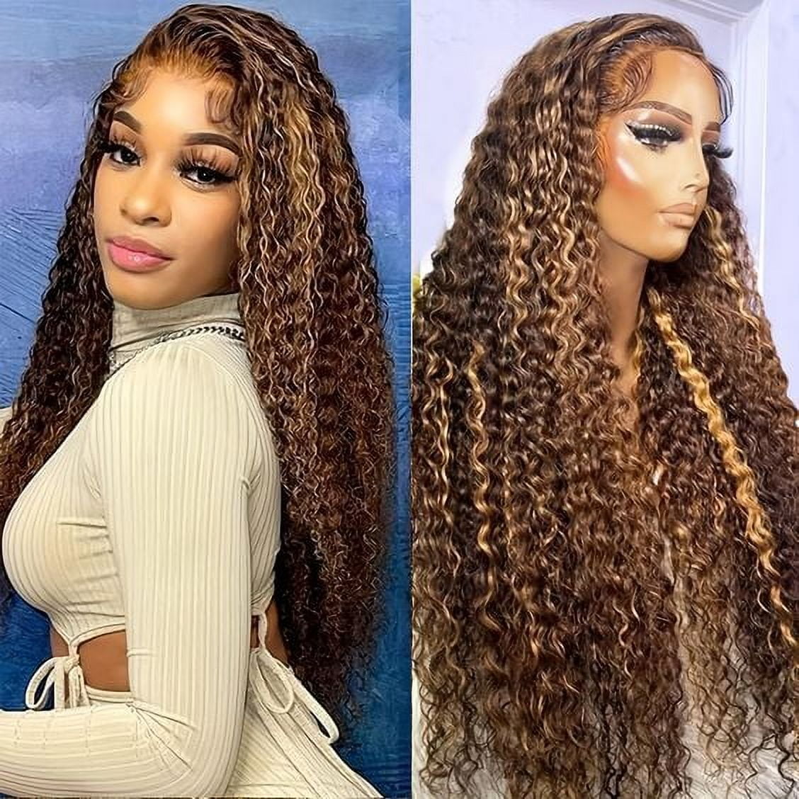 Beaudiva Water Wave P4/27 Highlight 13x6 Transparent Lace Front Wigs ...
