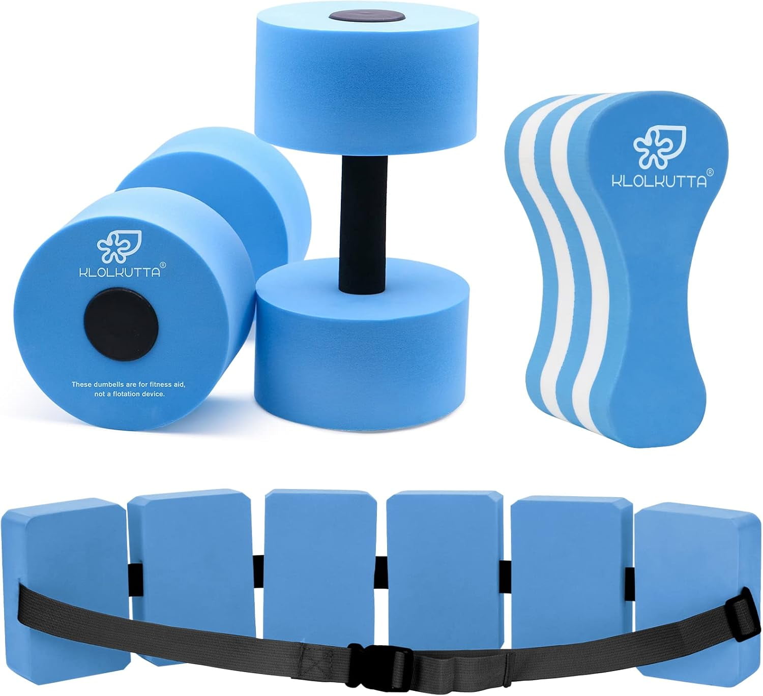 Water Weights Dumbbells Set, High-Density EVA-Foam Water Weight Pool ...
