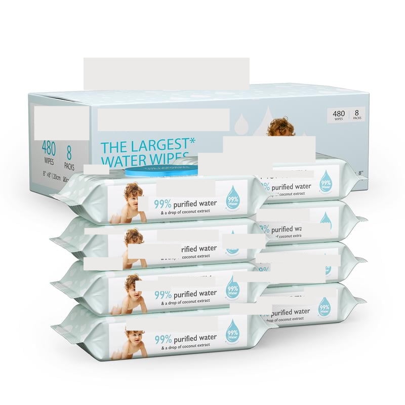 Water Wipes for Baby Water Wipes-Extra Large Size Design, Cleansing ...