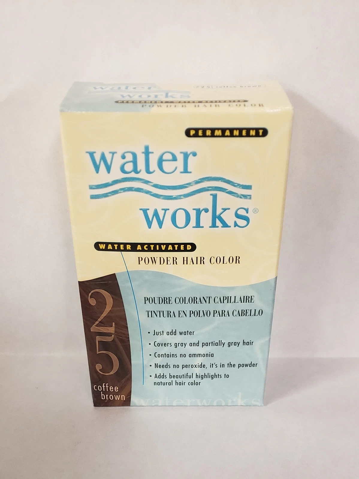 Water Works Powder Hair Color Permanent # 25 Coffee Brown - Walmart.com