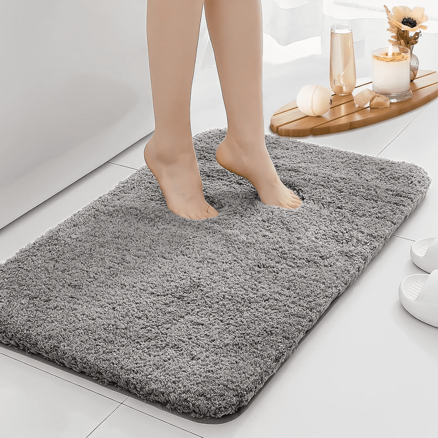 Water absorbtion anti slip bathroom mat thickened bathroom carpet long ...