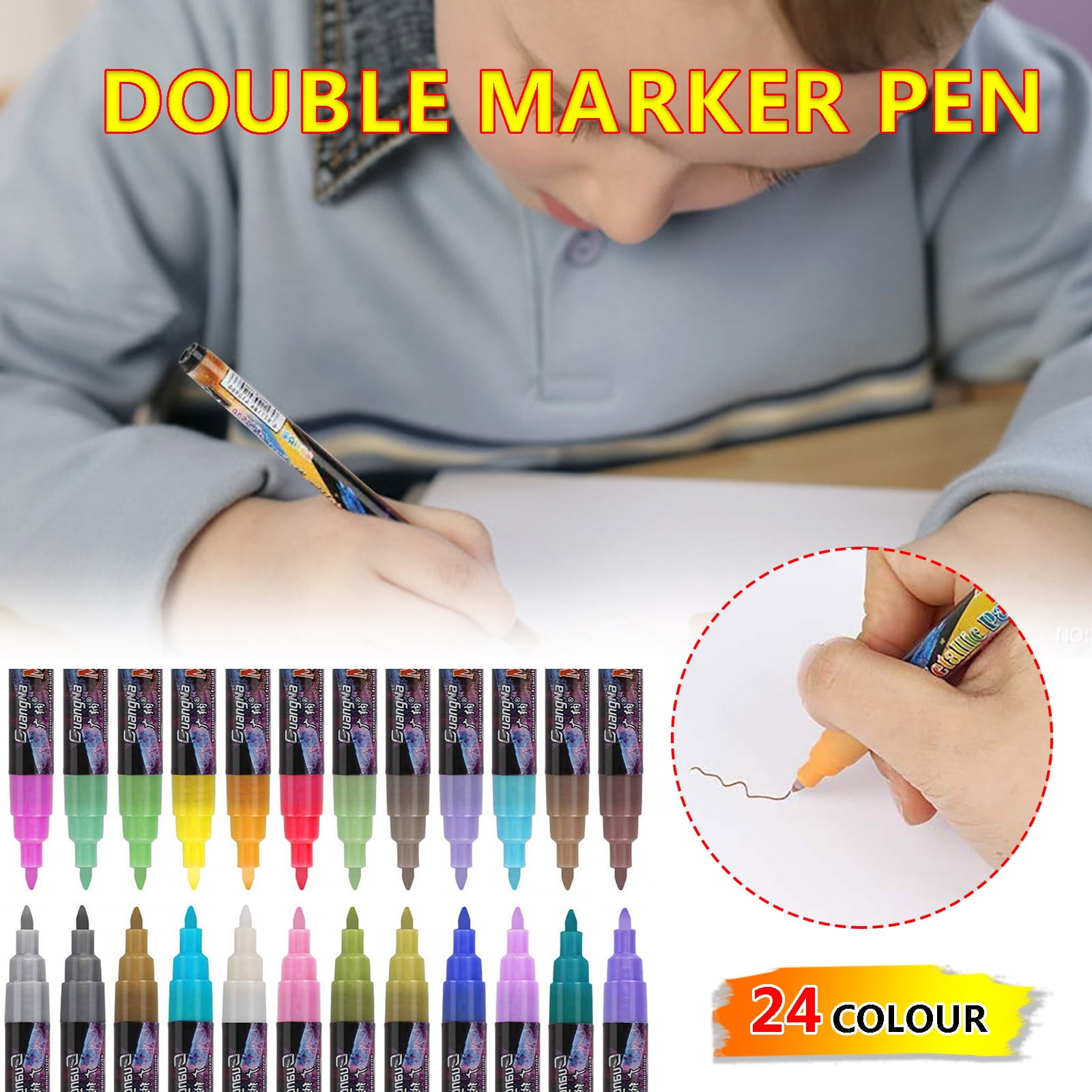 Water-based Graffiti Pens, 24 Color Art Set, 5ml Each, Durable Plastic ...