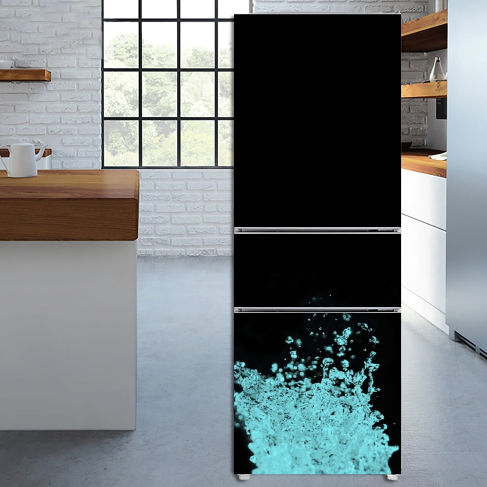 Water drop water flower pattern self-adhesive refrigerator sticker ...
