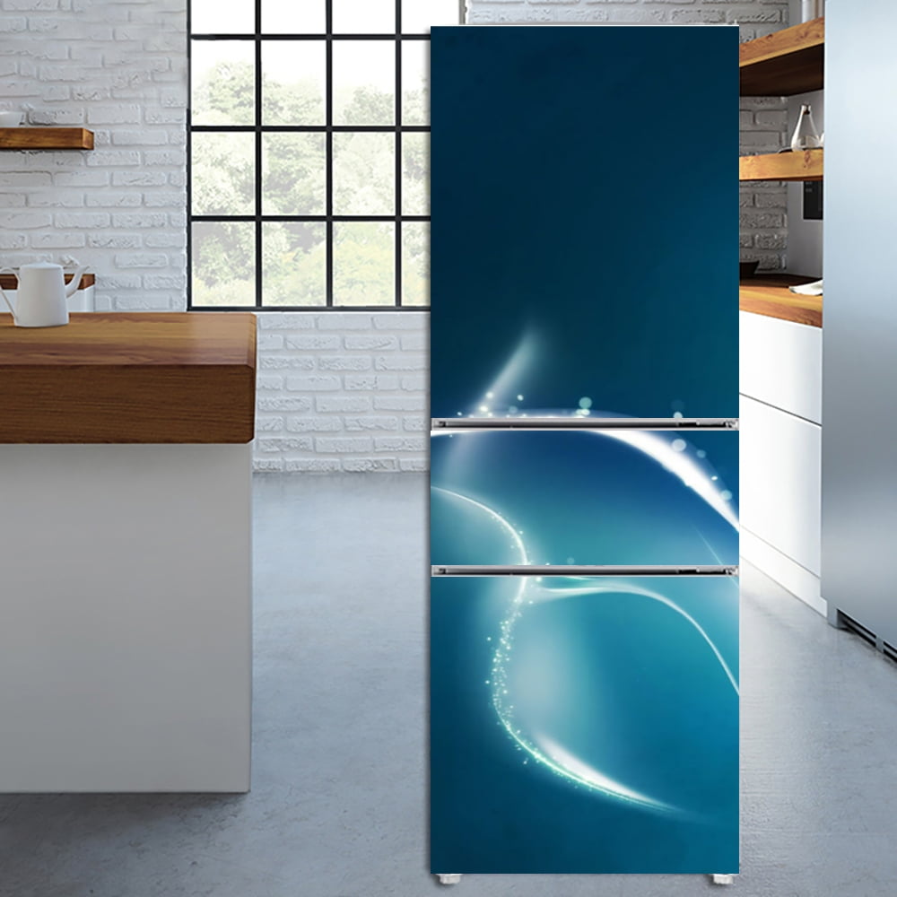 Water drop water flower pattern self-adhesive refrigerator sticker ...