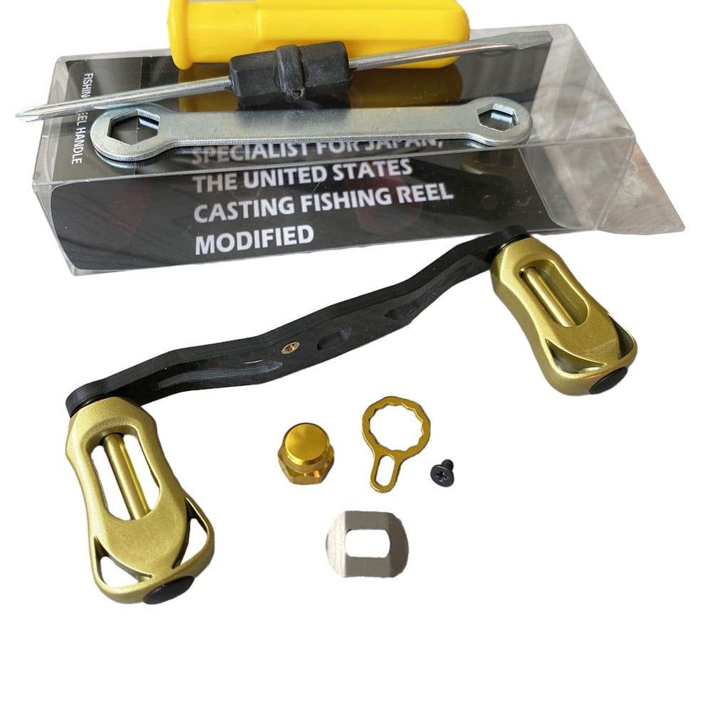 Water drop wheel carbon fiber handle Baitcasting Reel knob 106mm with 2 ...