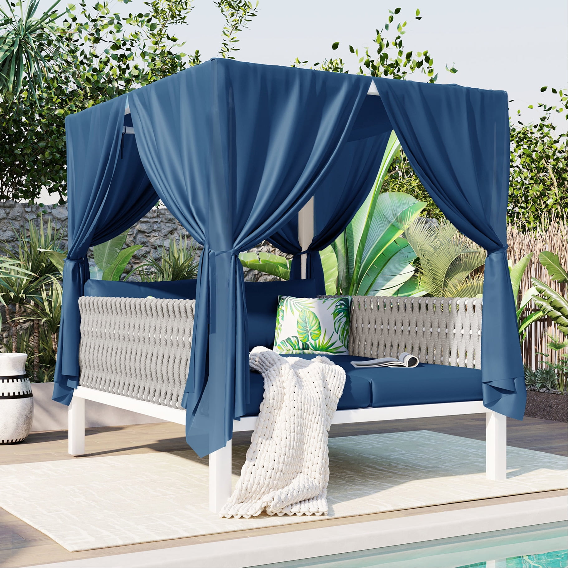 Water - resistant Cushions - Premium Rubber Core Rope - Backyard ...