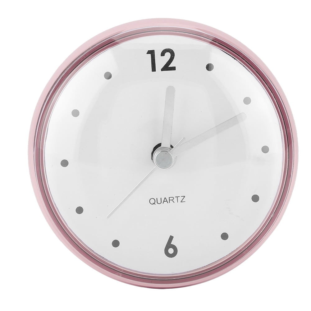 Water-resistant Kitchen & Bathroom Timer Portable Pink Suction Clock ...