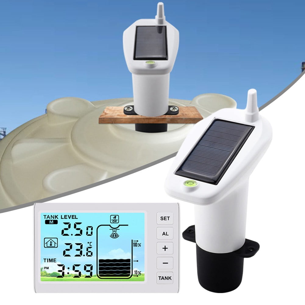 Water tank digital water level gauge solar charging water level monitor ...