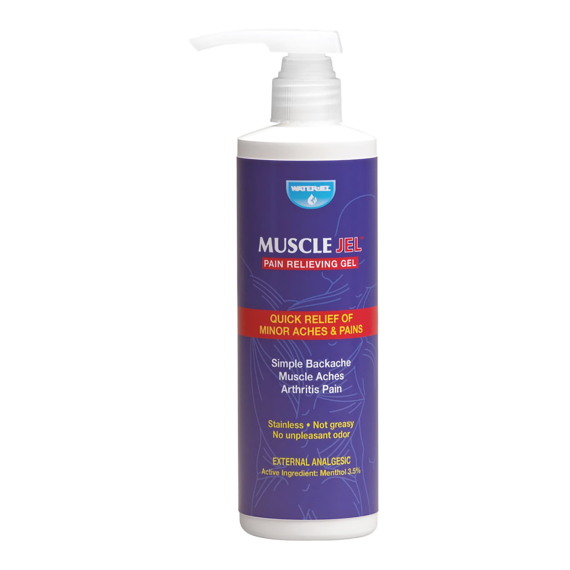 WaterJel Muscle Jel Topical Pain Relief Pump Gel 16 oz. 1 Bottle ...