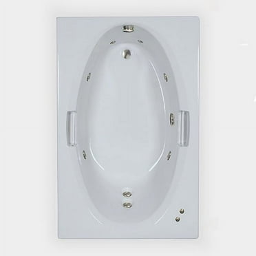 WaterTech Acrylic 72 in. x 48 in. Elite Series Drop-In Whirlpool Tub ...