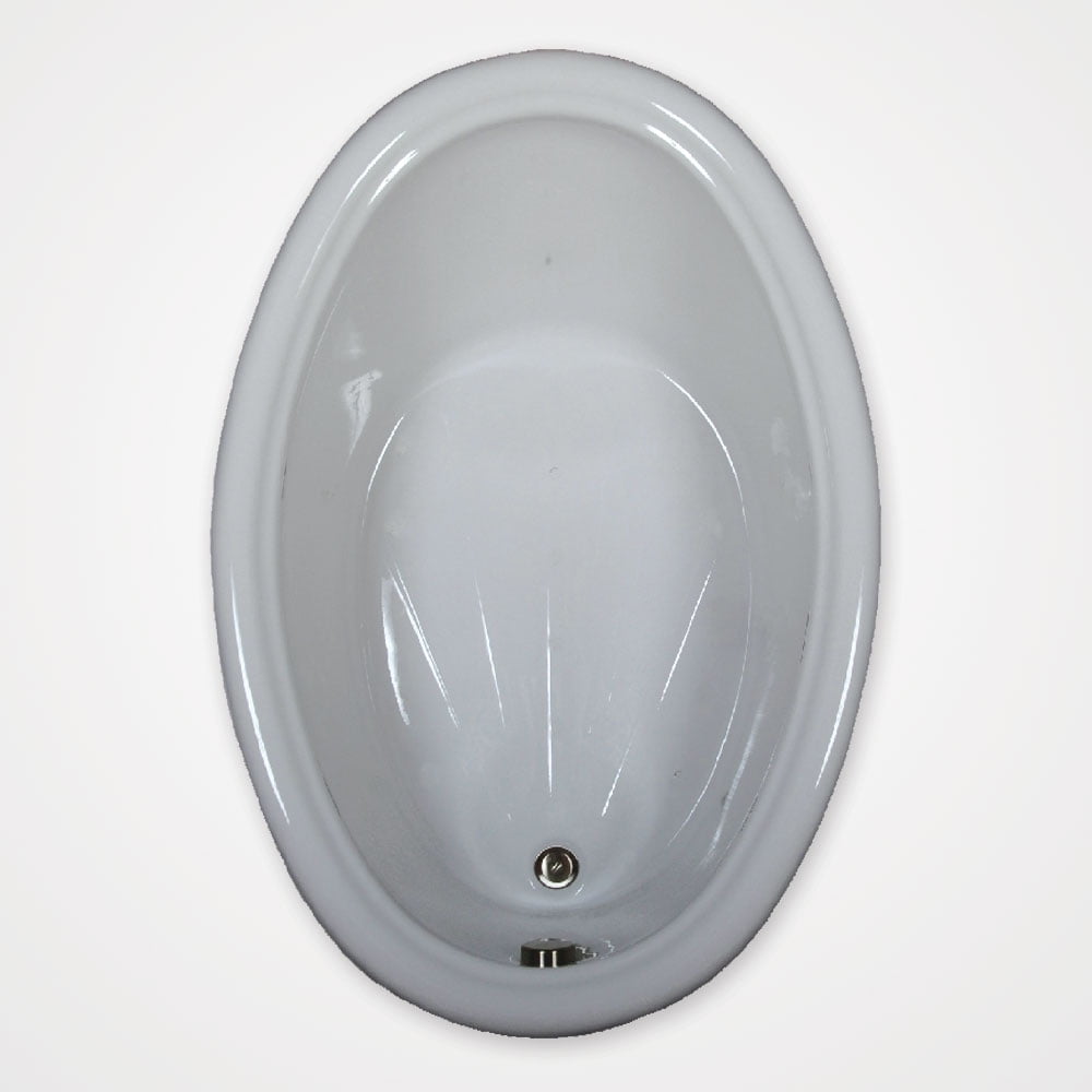 WaterTech Acrylic 60 in. x 42 in. Reversible Drain Drop-In Soaking Tub ...