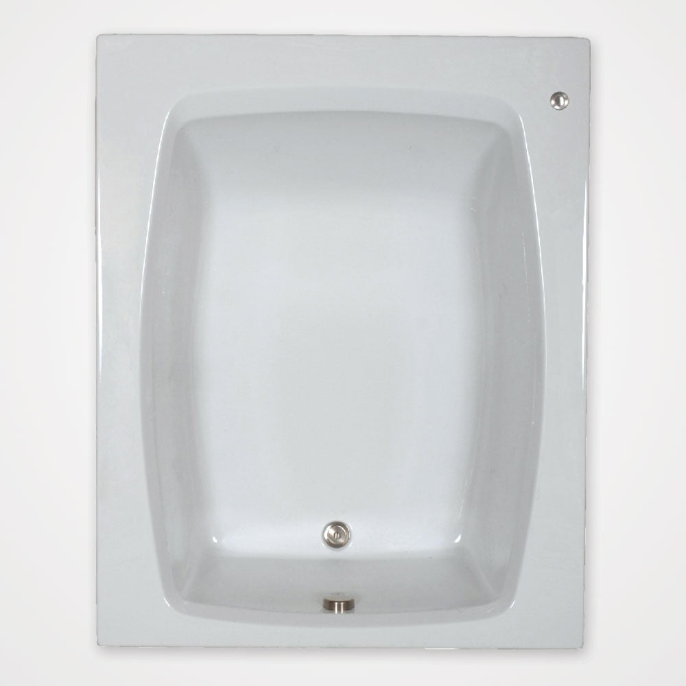 WaterTech Acrylic 60 in. x 48 in. Reversible Drain Drop-In Soaking Tub ...