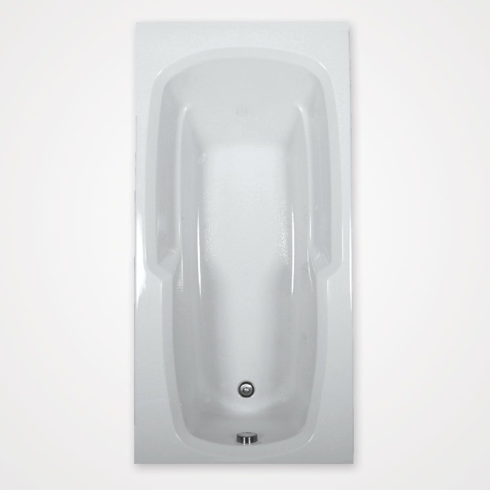 WaterTech Acrylic 66 in. x 32 in. Reversible Drain Drop-In Soaking Tub ...