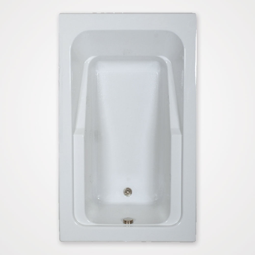 WaterTech Acrylic 66 in. x 42 in. Reversible Drain Drop-In Soaking Tub ...