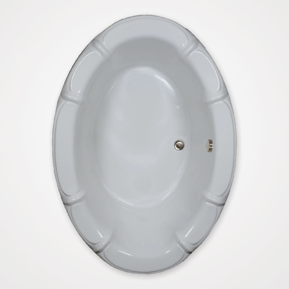 WaterTech Acrylic 68 in. x 48 in. Center Drain Drop-In Soaking Tub ...