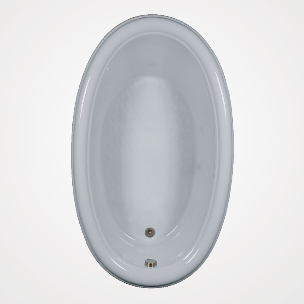 WaterTech Acrylic 70 in. x 42 in. Reversible Drain Drop-In Soaking Tub ...