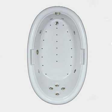 WaterTech Acrylic 72 in. x 42 in. EW Reversible Drain Drop-In Whirlpool ...