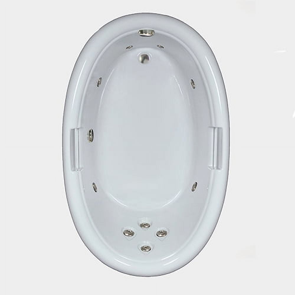 WaterTech Acrylic 72 in. x 42 in. EW Reversible Drain Drop-In Whirlpool ...