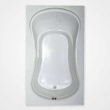 WaterTech Acrylic 72 in. x 36 in. Reversible Drain Drop-In Whirlpool ...