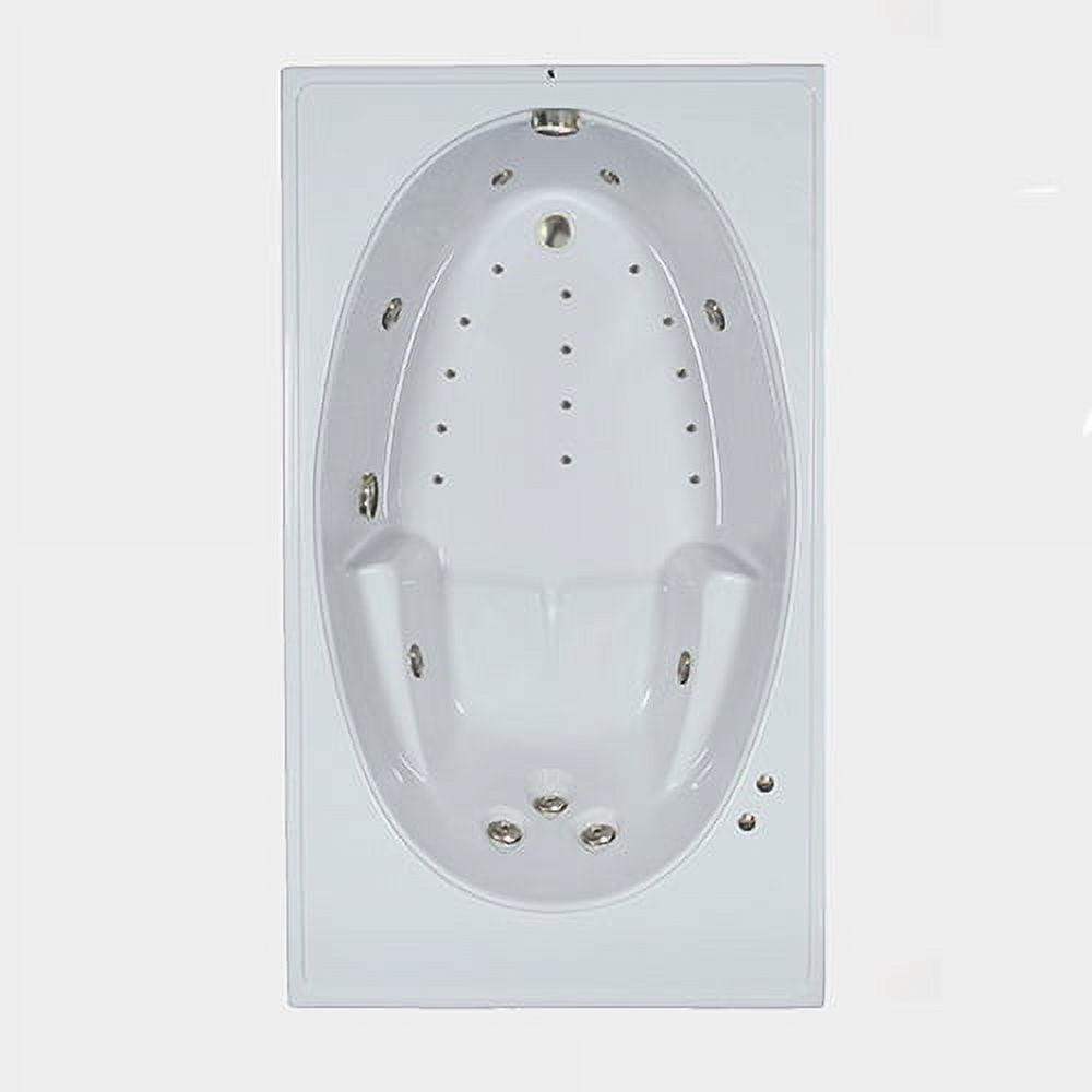WaterTech Acrylic 72 in. x 42 in. SW Drop-In Whirlpool and Air Bath ...