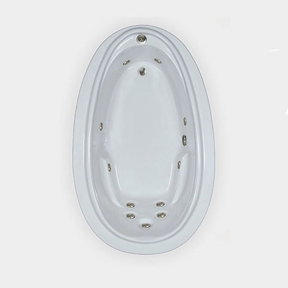 WaterTech Acrylic 72 in. x 44 in. Elite Series Drop-In Whirlpool Tub ...