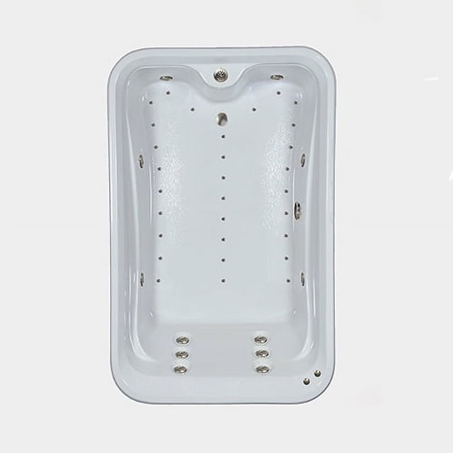 WaterTech Acrylic 72 in. x 48 in. Elite Series Drop-In Whirlpool and ...