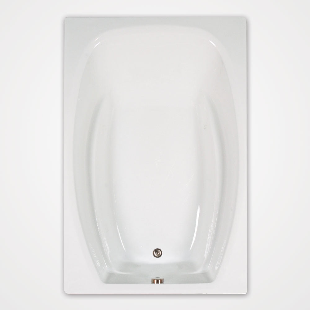 WaterTech Acrylic 72 in. x 48 in. Reversible Drain Drop-In Soaking Tub ...