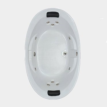WaterTech Acrylic 72 in. x 43 in. Center Drain Drop-In Whirlpool Tub ...