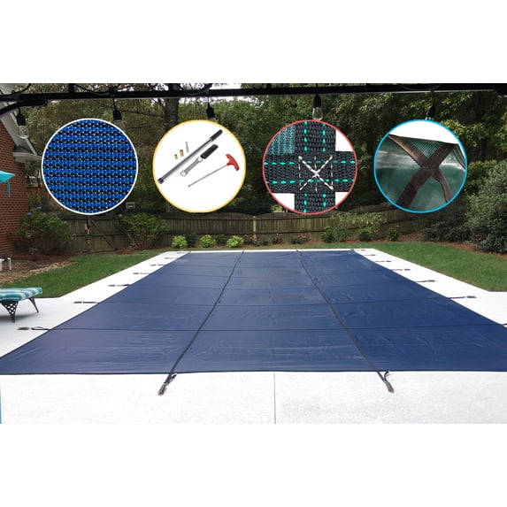 WaterWarden Inground Pool Safety Cover Fits 18’ x 36’ Rectangle Pool ...