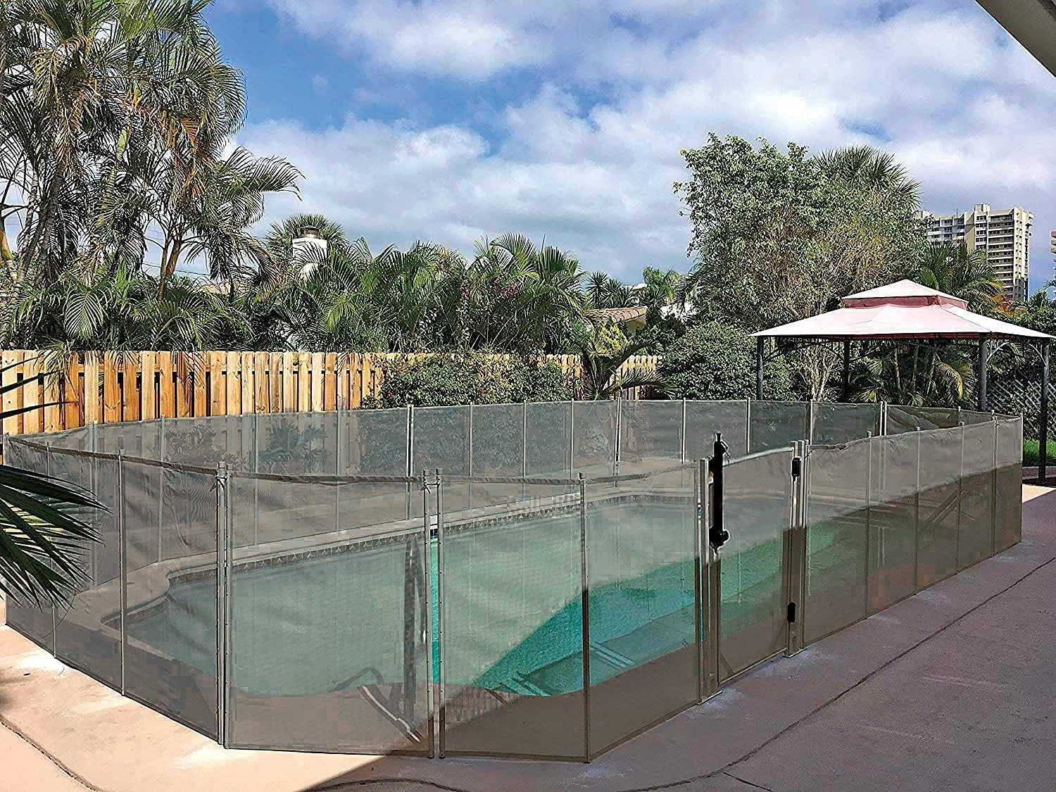 WaterWarden Pool Safety Fence for Inground Pool, 4’ x 24’ ft., UL ...