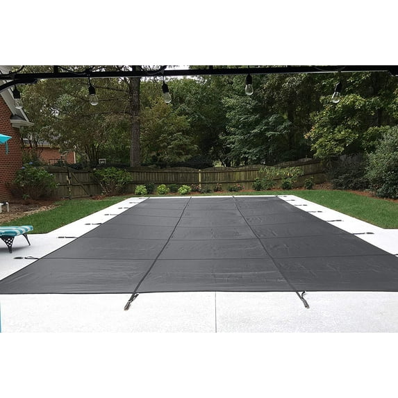 WaterWarden Safety Pool Cover for Inground Pool 16’ x 34’ Rectangle, 15 ...
