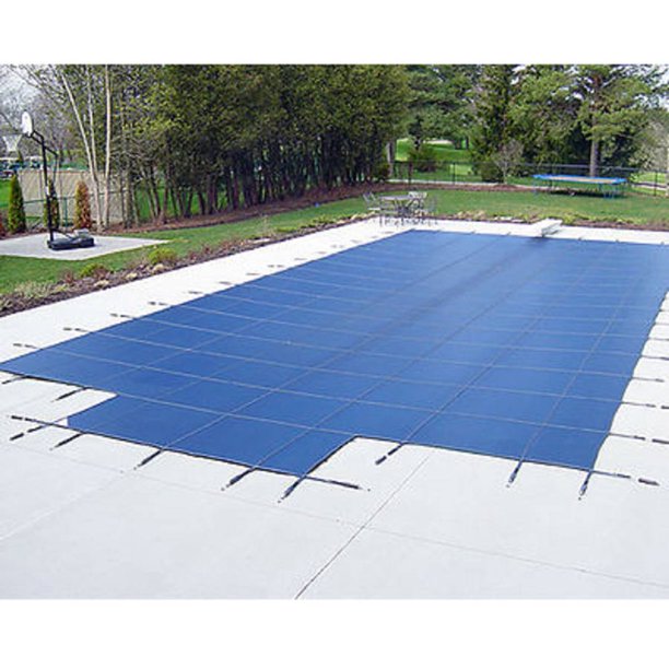 WaterWarden in-Ground Pool Safety Cover Fits 18’ x 36’, Center End Step ...