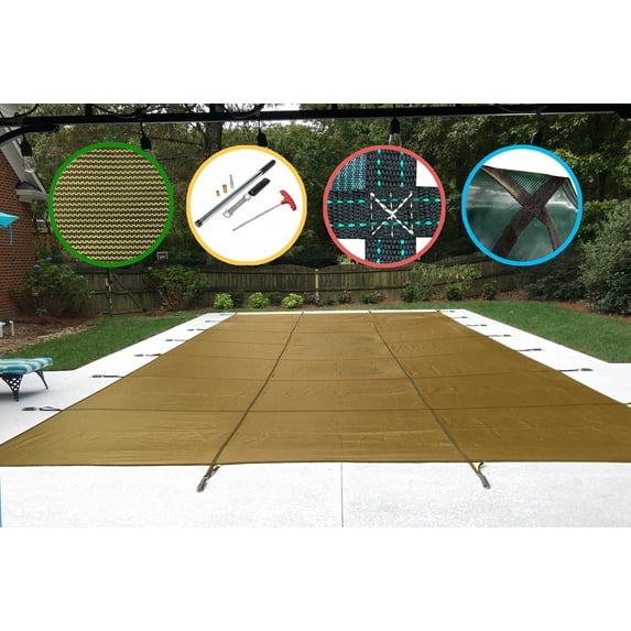 WaterWarden in-Ground Pool Safety Cover Fits 18’ x 36’ Rectangle Pool ...